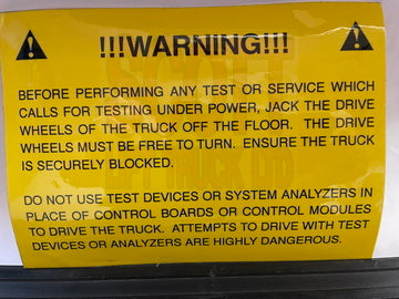 142774 [LINDE] SERVICE WORK WARNING DECAL * OEM – Scott Lift Truck Ltd.